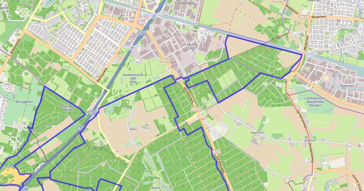 Blauwe Route : Scribble Maps