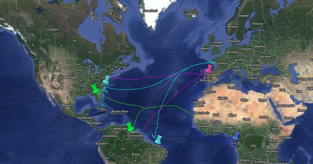 Trade Routes in the Columbian Exchange : Scribble Maps