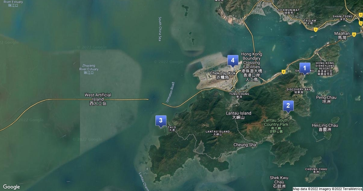 Map of the sustainable hotels in Lantau Island : Scribble Maps