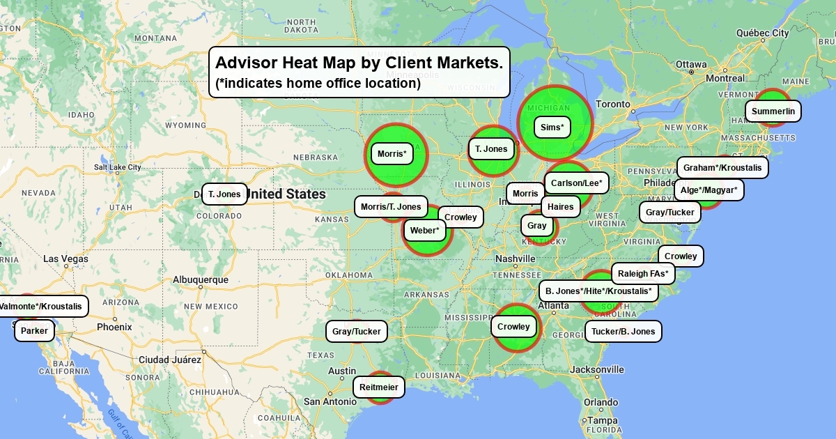 Advisor heat map : Scribble Maps