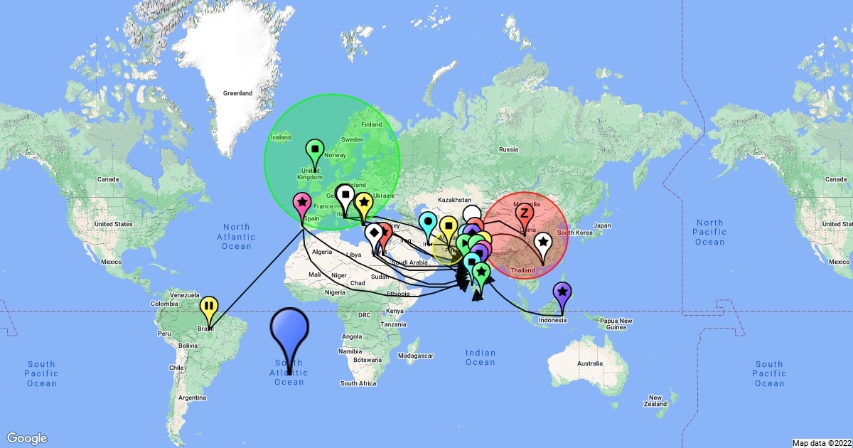 Annotated Map of Trade by Food : Scribble Maps