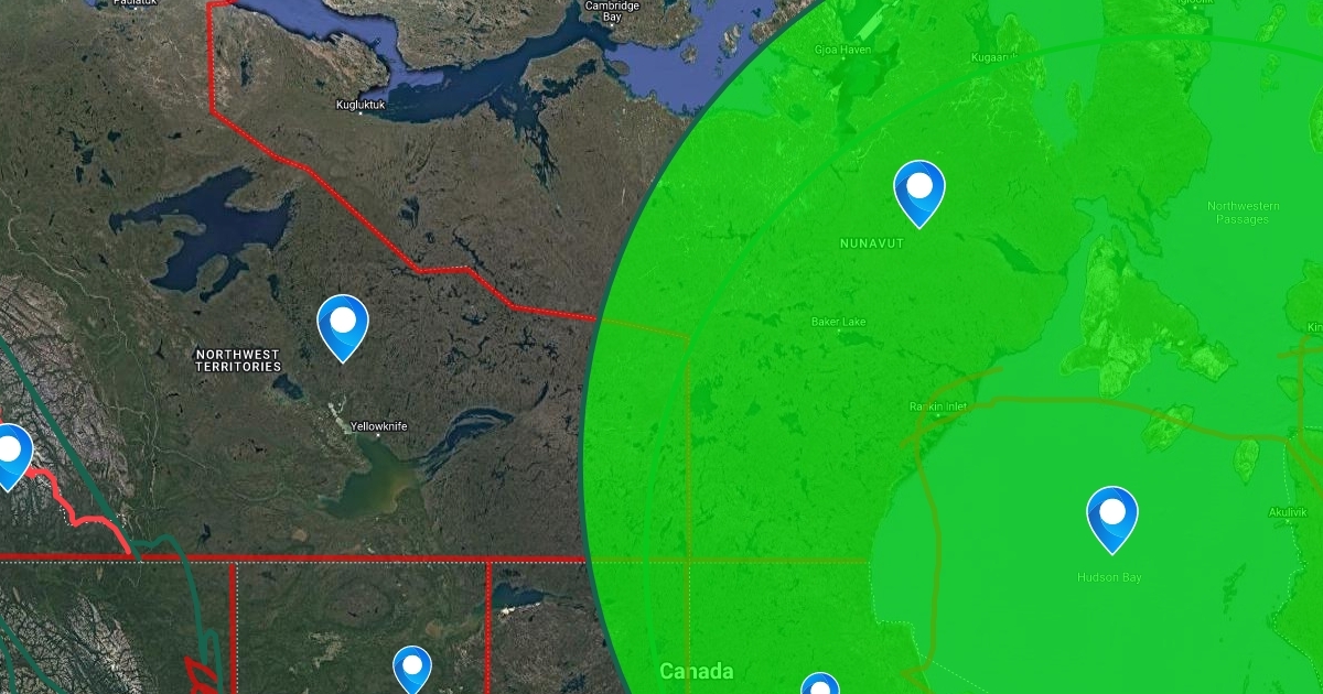 Physical and Political map of Canda : Scribble Maps