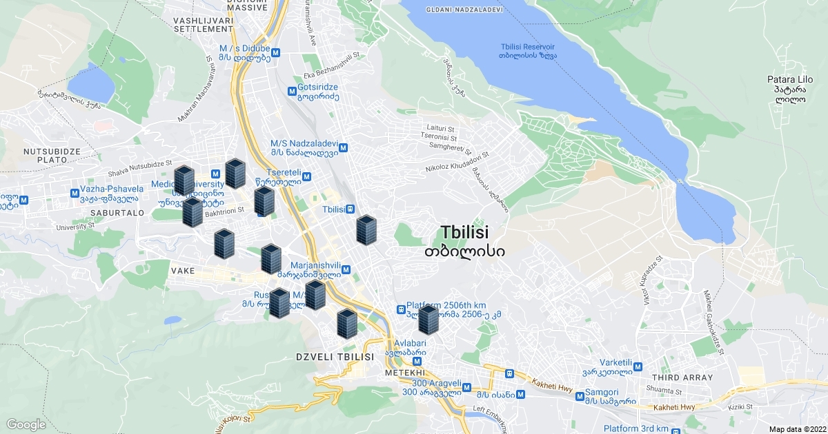 Tbilisi Map Streets