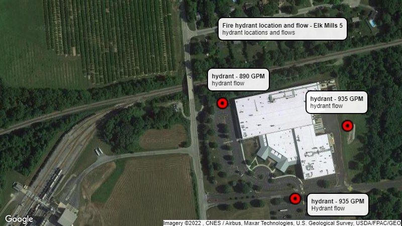 EM5 hydrant locations and flows : Scribble Maps
