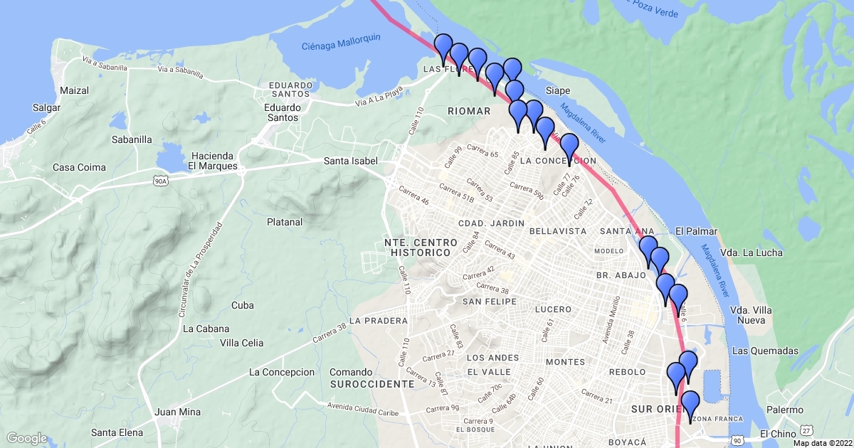 barranquilla history map : Scribble Maps