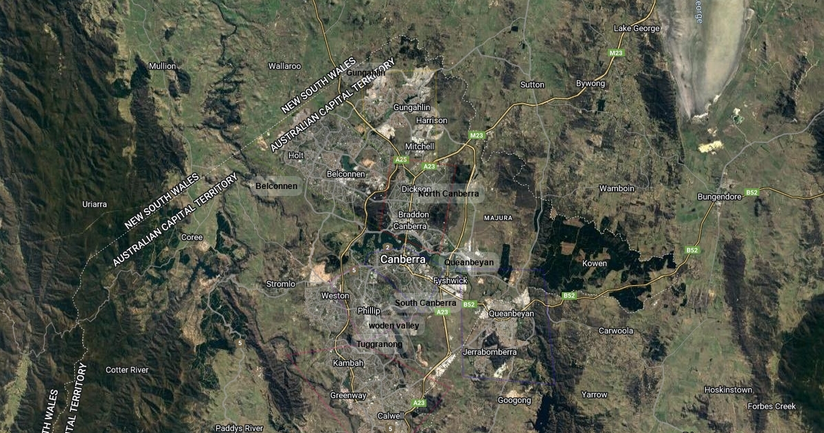 grad guide to canberra : Scribble Maps