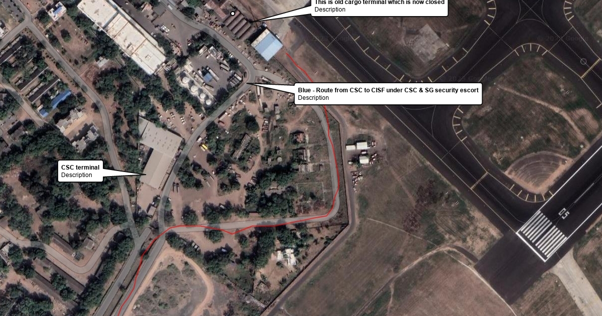 Cargo terminal access : Scribble Maps