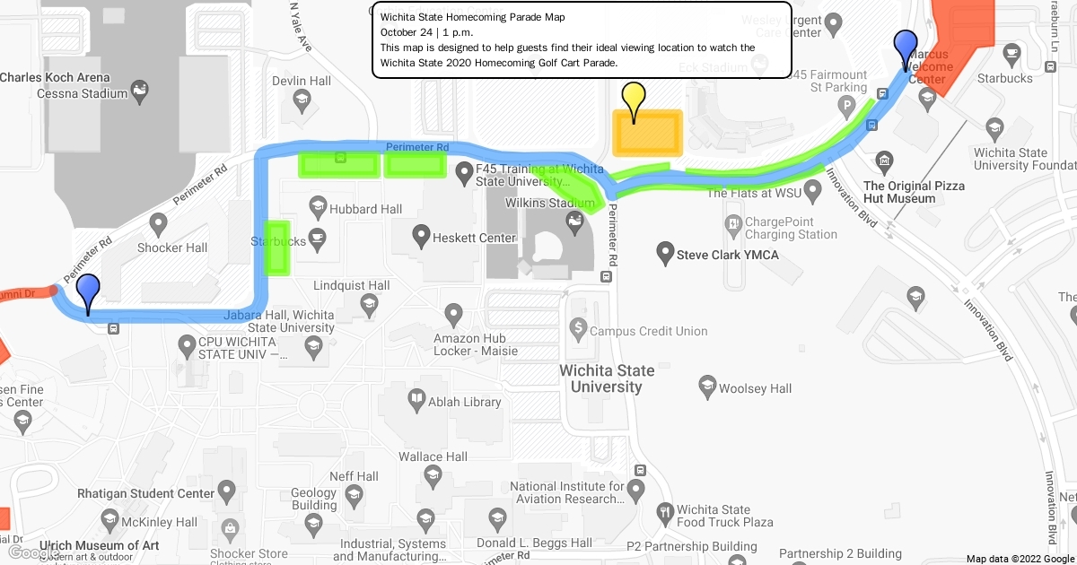 Wichita State Homecoming Parade : Scribble Maps