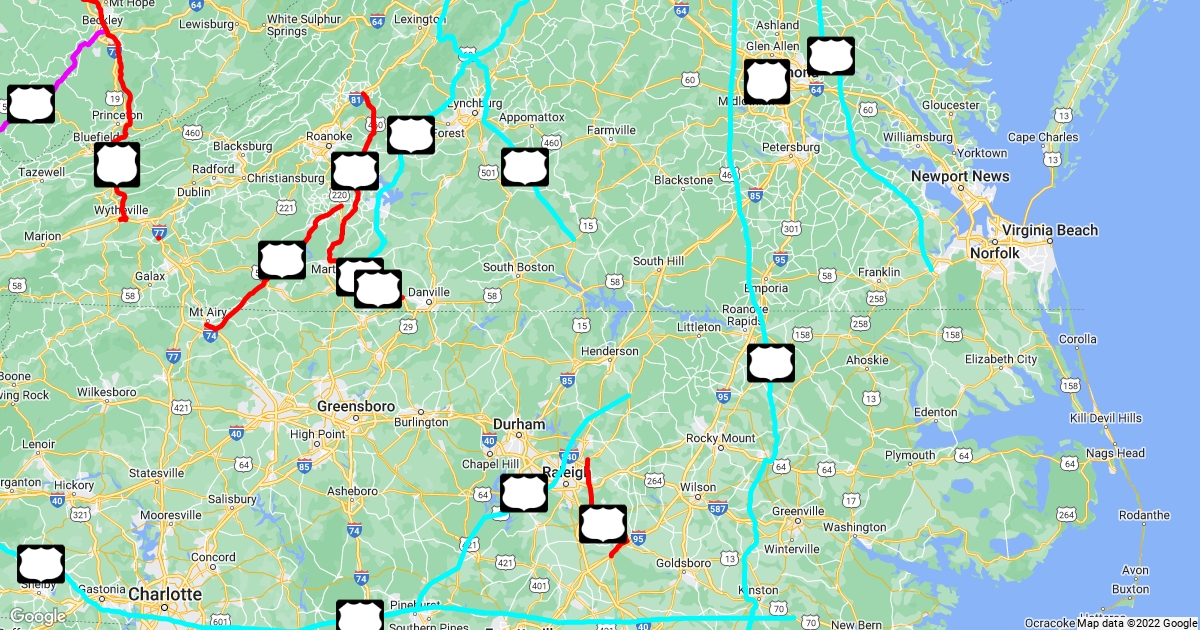 U.S. Highways 2100 : Scribble Maps