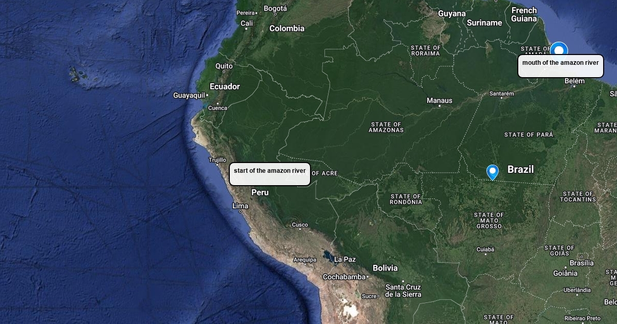 amazon river map : Scribble Maps