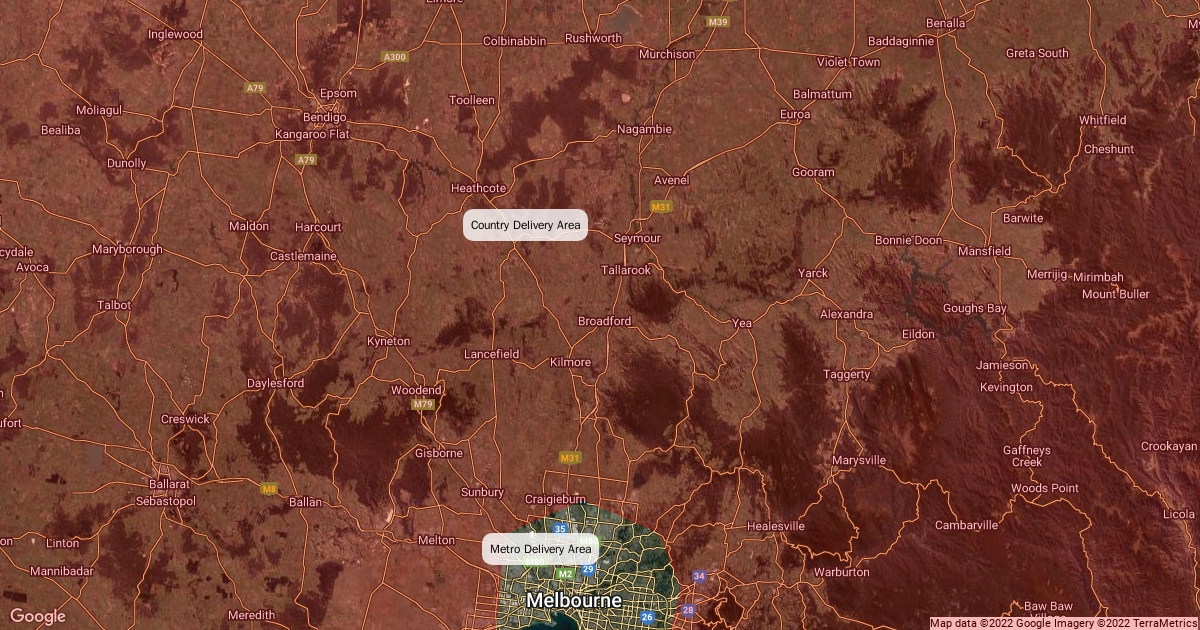 delivery map : Scribble Maps