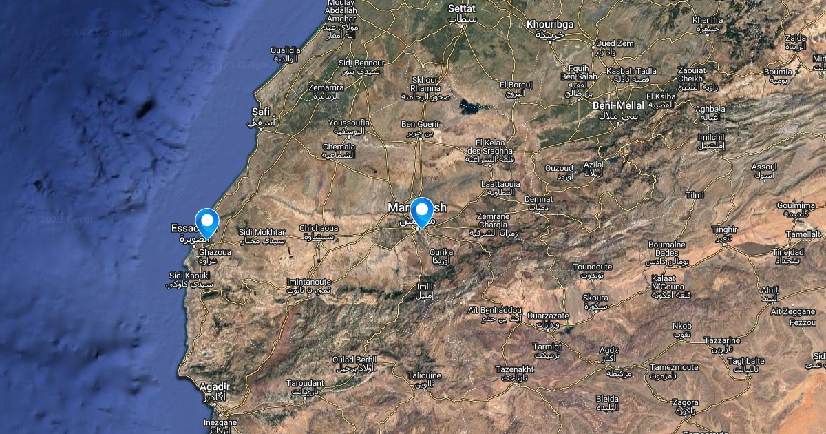 Morocco Trip destinations : Scribble Maps