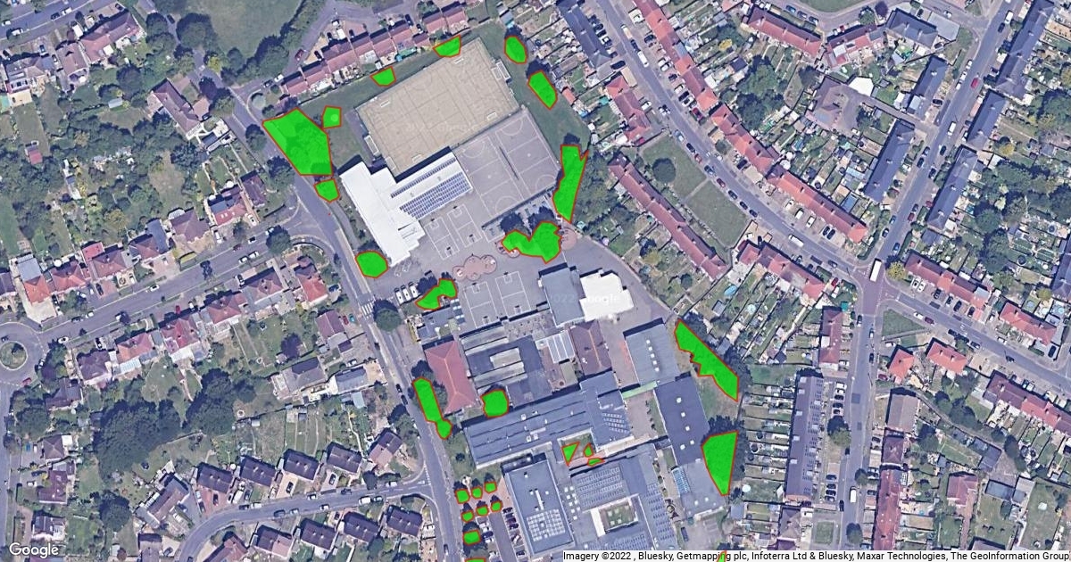 GHS green coverage : Scribble Maps
