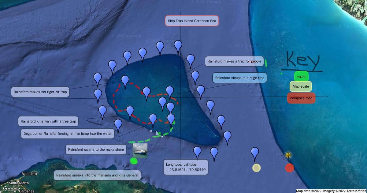 The Most Dangerous Game Map Ship Trap Island