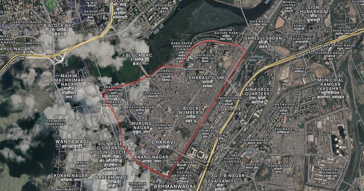 outline of dharavi : Scribble Maps