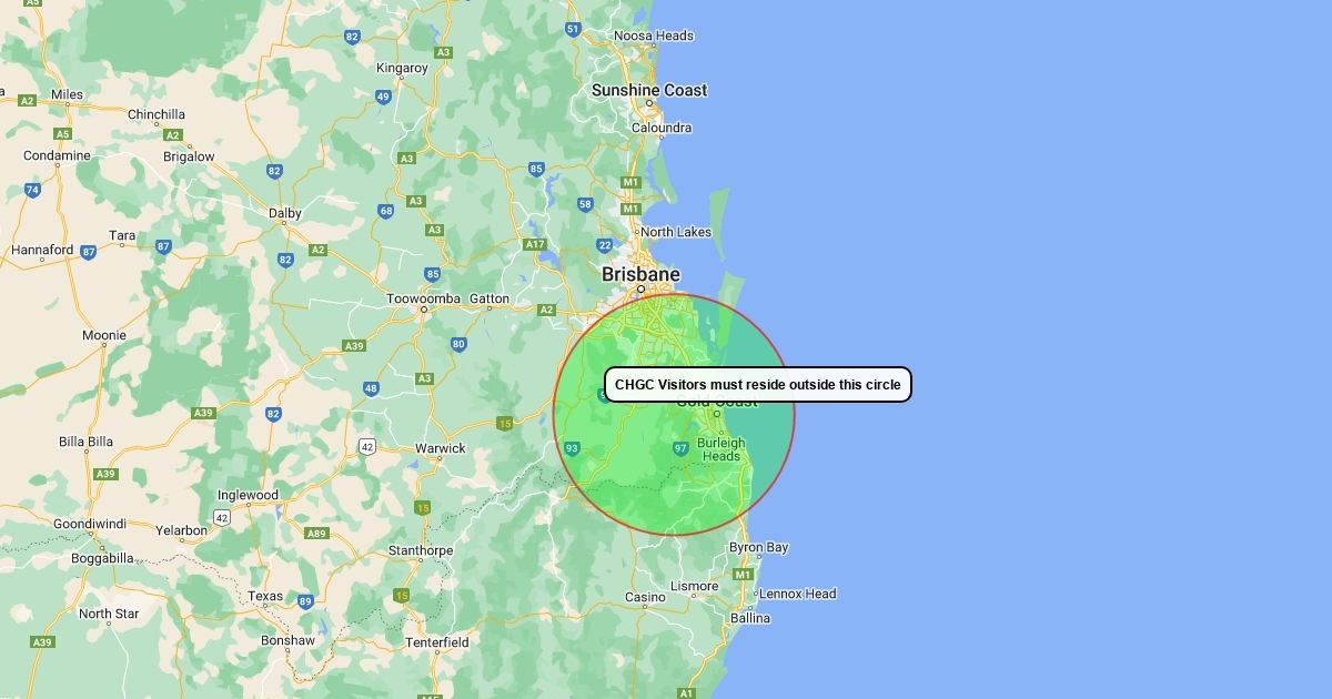 CHGC Visitor Radius : Scribble Maps