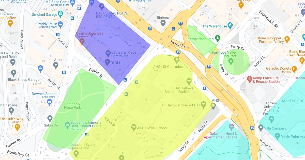 Land Use Map of Fortitude Valley : Scribble Maps