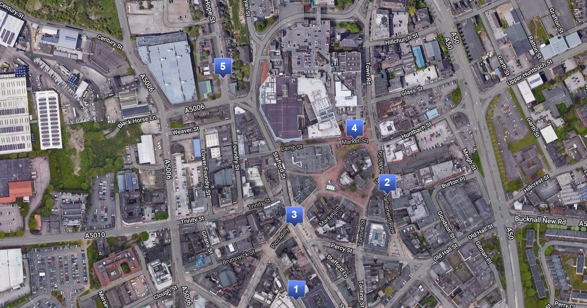 Hanley case study map : Scribble Maps