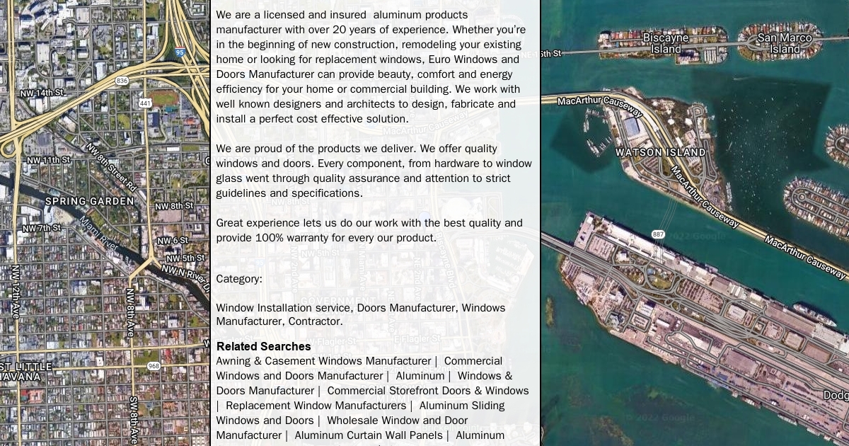 Replacement Window Manufacturers : Scribble Maps