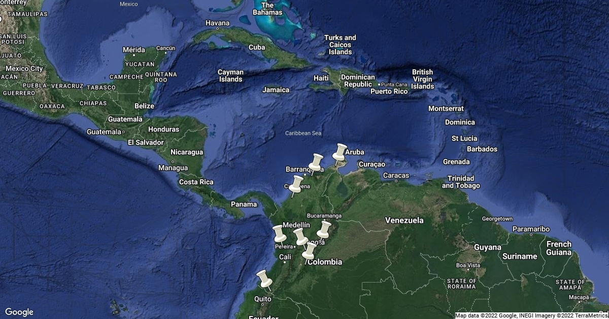 MAPA UBICACION CULTURAS PRECOLOMBINAS DE COLOMBIA : Scribble Maps