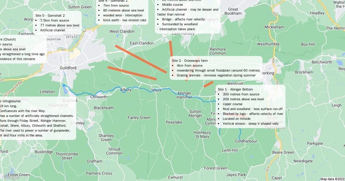 River Tillingbourne : Scribble Maps