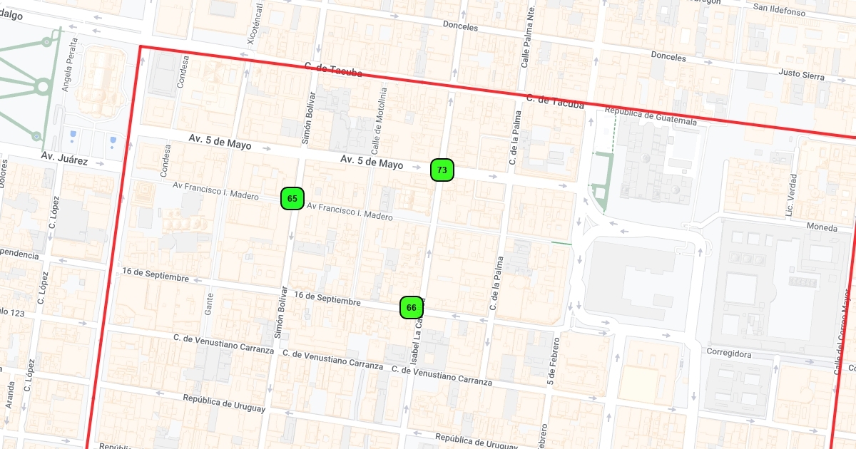Centro Historico example map : Scribble Maps
