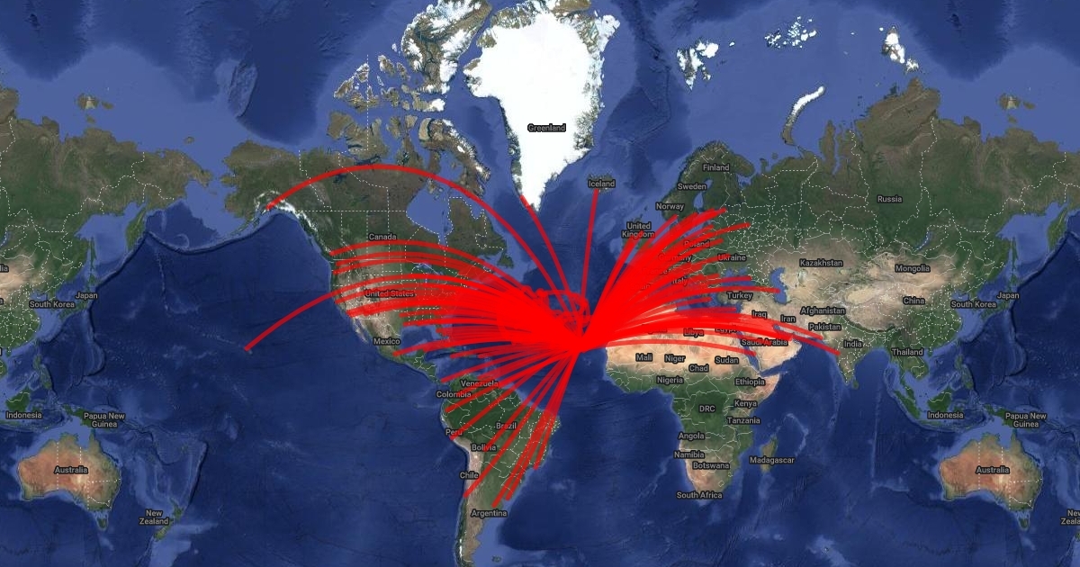 illyanos flight map : Scribble Maps