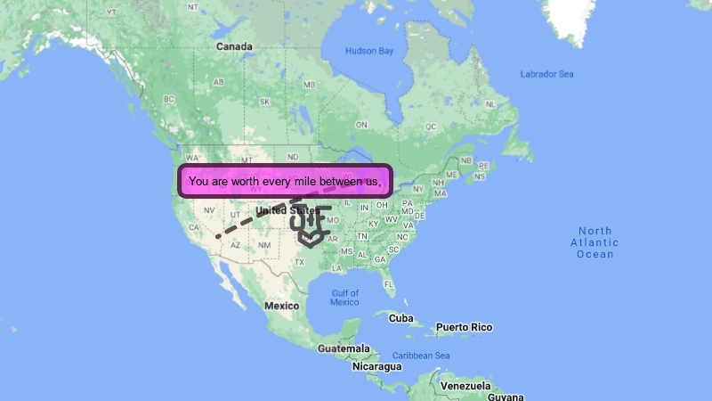 long distance : Scribble Maps