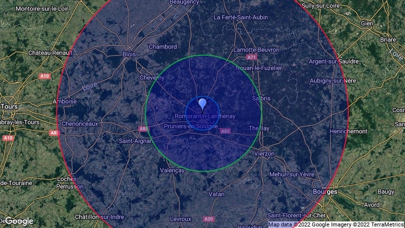 Carte zone de chalandise : Scribble Maps