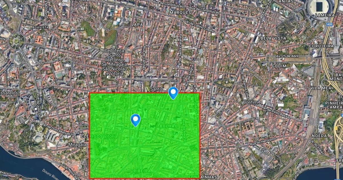 Porto Map for hotels : Scribble Maps