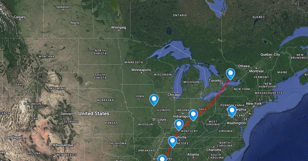 underground railroad : Scribble Maps