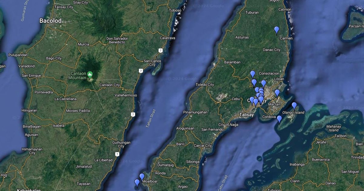 Cebu Markers : Scribble Maps