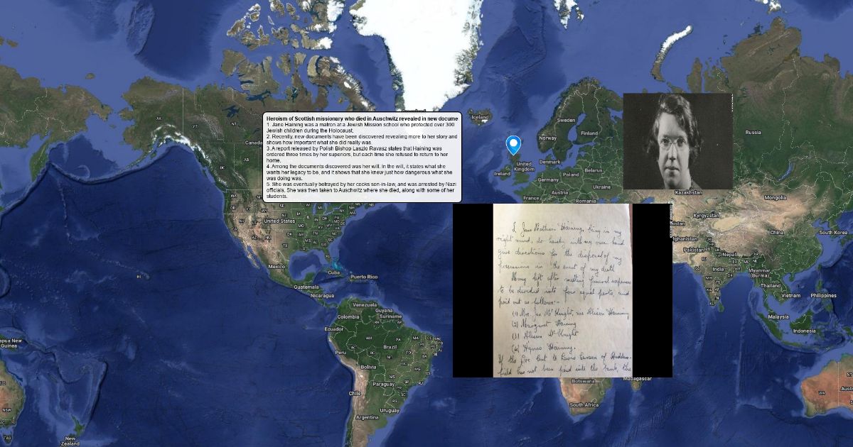 Heroism of Scottish missionary who died in Auschwitz revealed in new documents : Scribble Maps