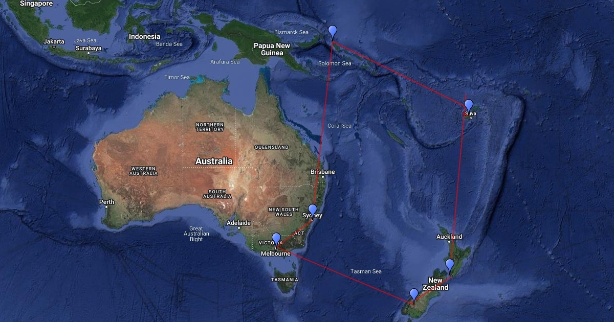 Katrina's Oceania Trip : Scribble Maps