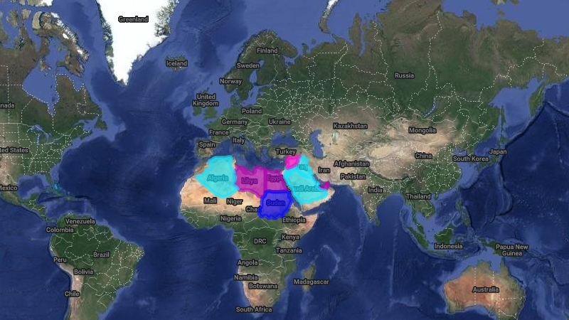 Map of Bedouin places : Scribble Maps