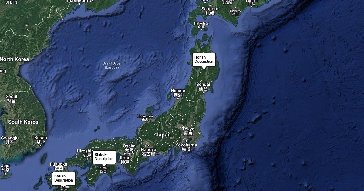 map of japan : Scribble Maps