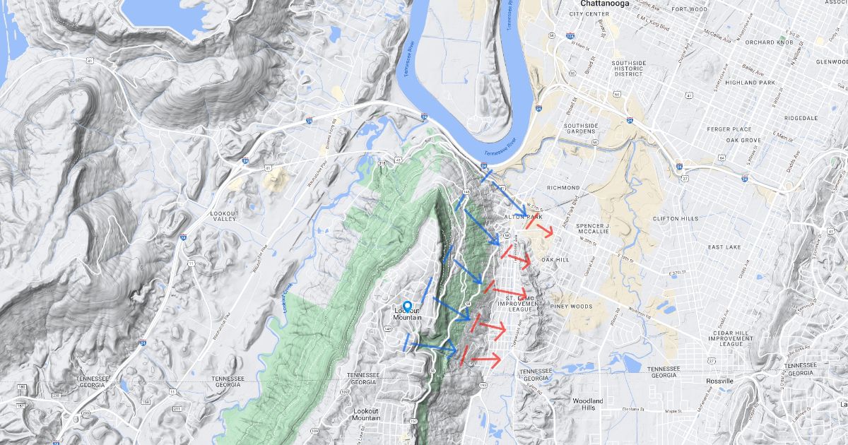 Battle of Lookout Mtn : Scribble Maps