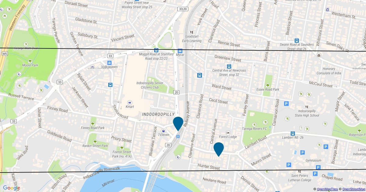Map of Indooroopilly : Scribble Maps
