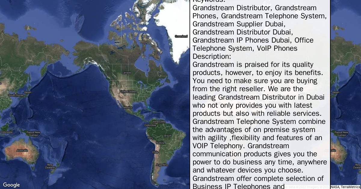 Grandstream Dubai : Scribble Maps