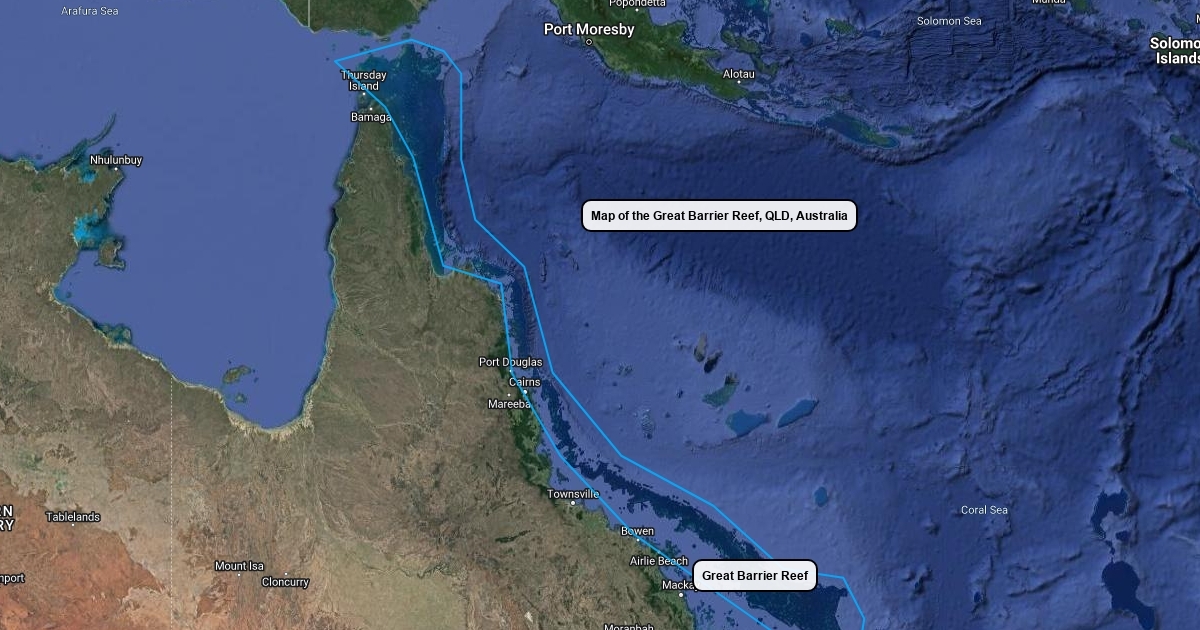 map of Great Barrier Reef : Scribble Maps