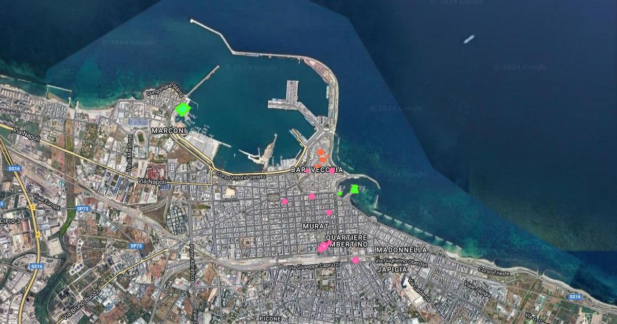 mappa bari : Scribble Maps