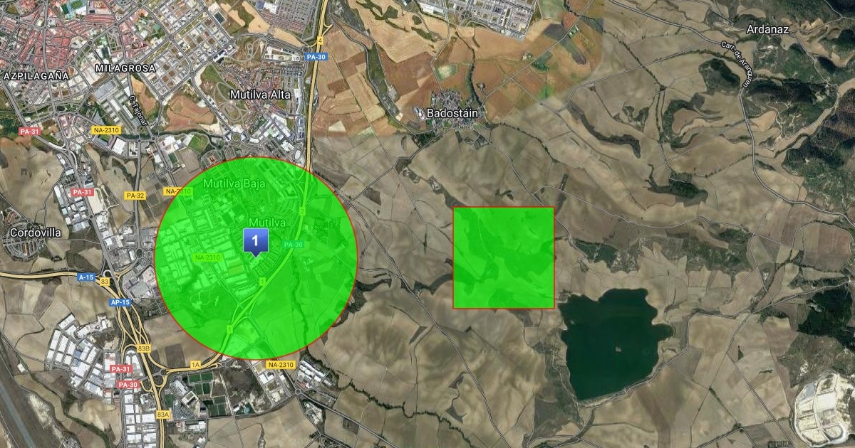 kilometro y kilometro cuadrado : Scribble Maps