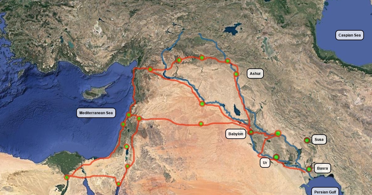 Mesopotamia route : Scribble Maps