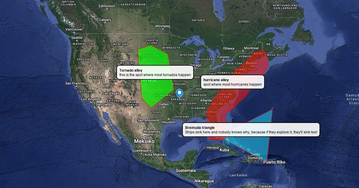 natural disaster map : Scribble Maps