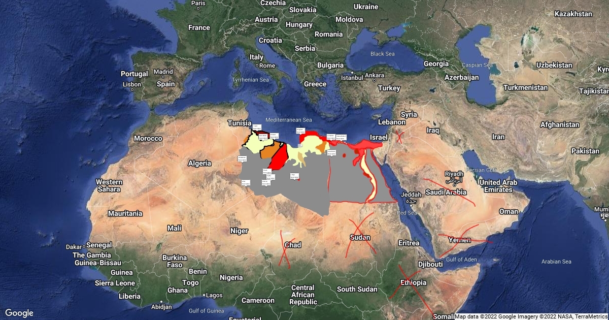 Map showing 10 water stress countries : Scribble Maps