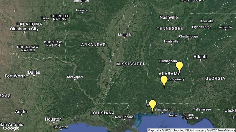 Mapa de los Eventos en Forrest Gump : Scribble Maps
