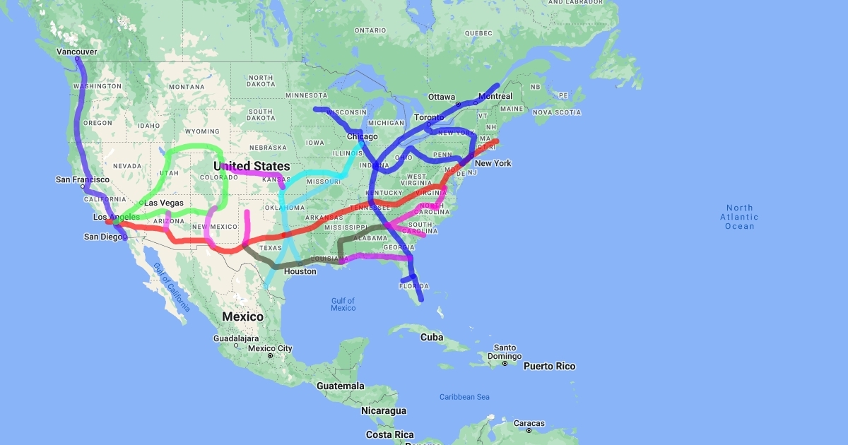 Dream Metro Map US : Scribble Maps