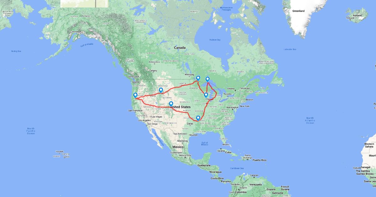 National Parks Trip : Scribble Maps