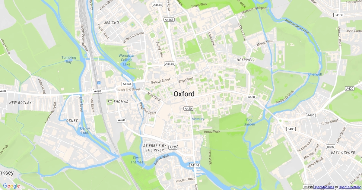 oxford poster : Scribble Maps