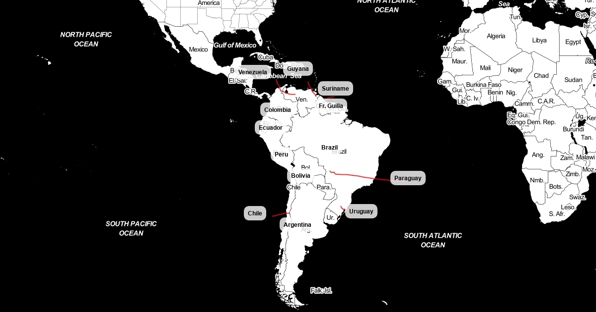Political Map SA : Scribble Maps